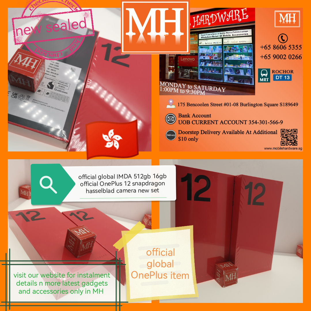512gb 16gb official global IMDA OnePlus 12 snapdragon hasselblad camer ...