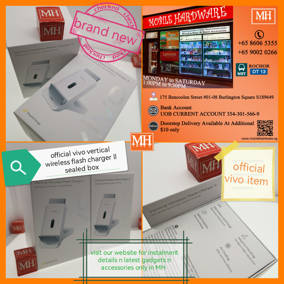 Original authentic vivo vertical wireless flash charger ll sealed box ...