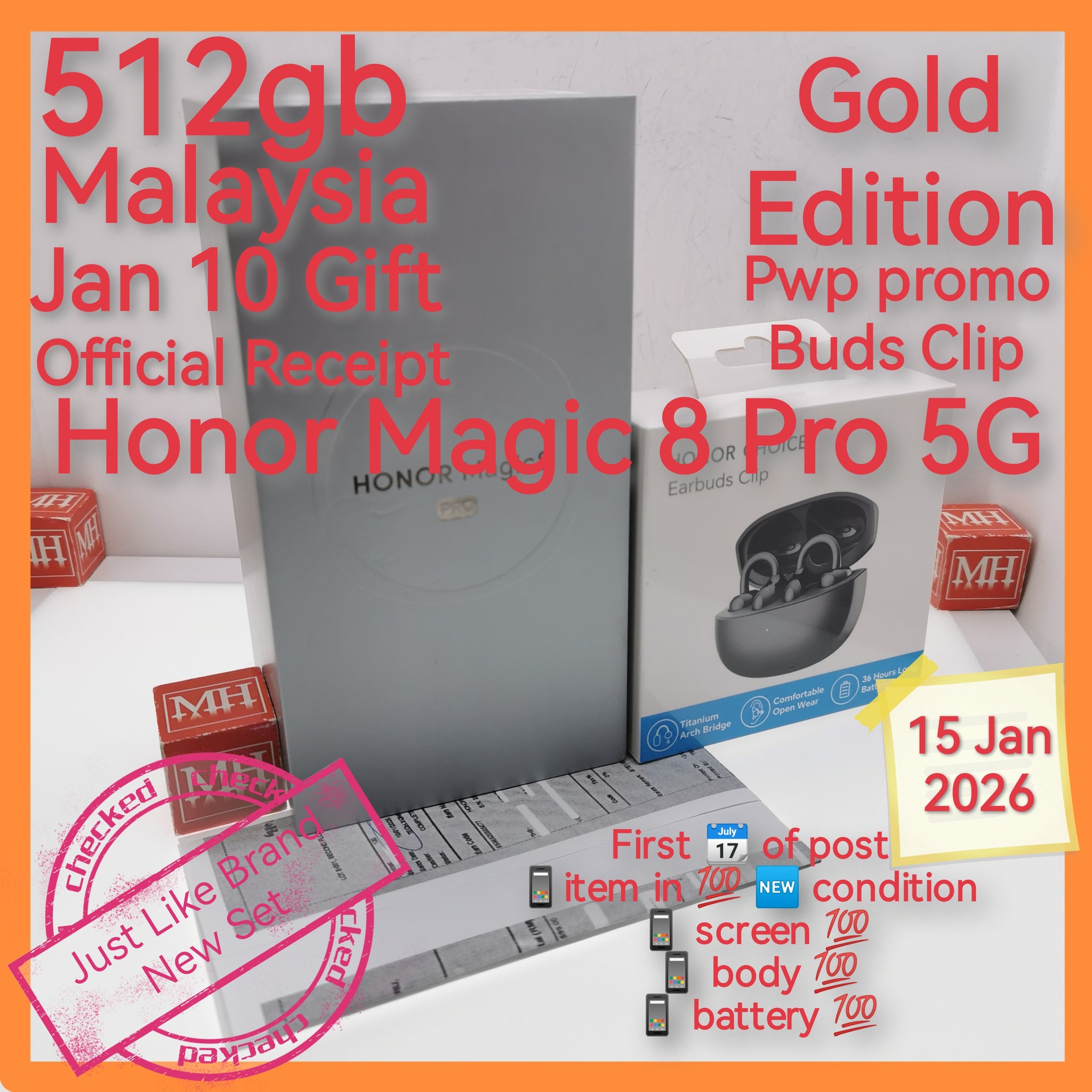 512gb 10 Jan gift Malaysia official honor magic 8 pro 5G snapdragon el ...