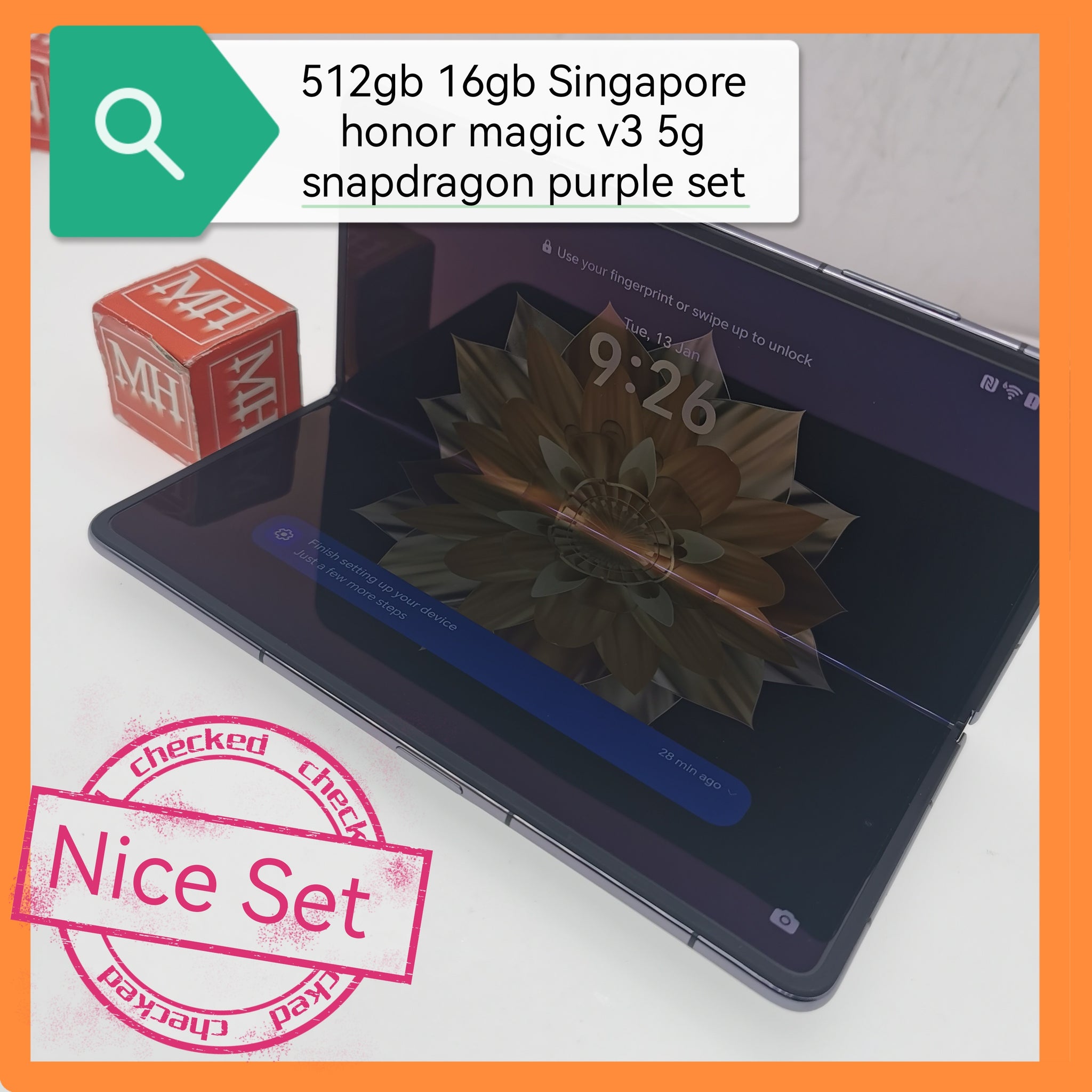 512gb 16gb Singapore honor magic v2 5g snapdragon purple set – Mobile ...