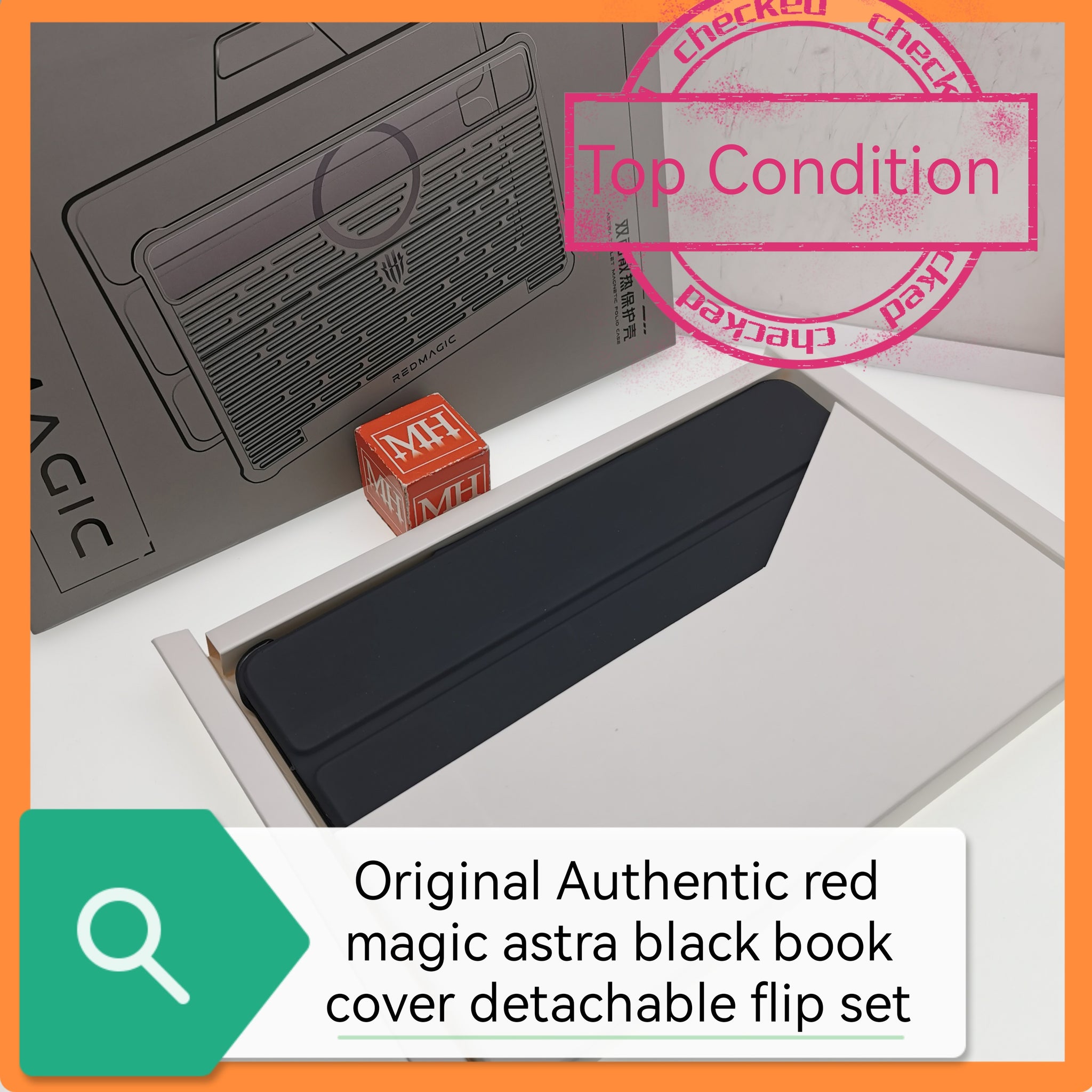 Original Authentic red magic astra black book cover detachable flip se ...